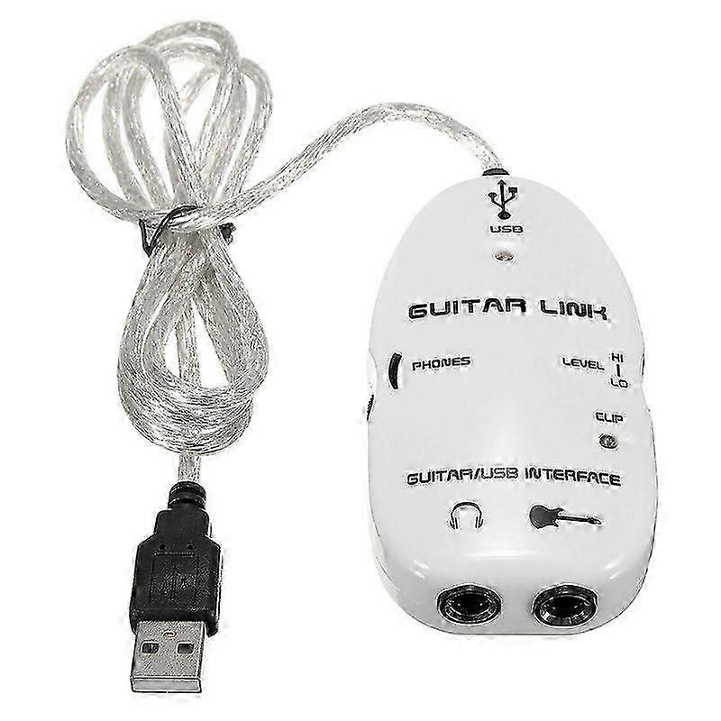 6.3mm Jack to USB Guitar Link Cable Adapter Guitar to PC Recording ...
