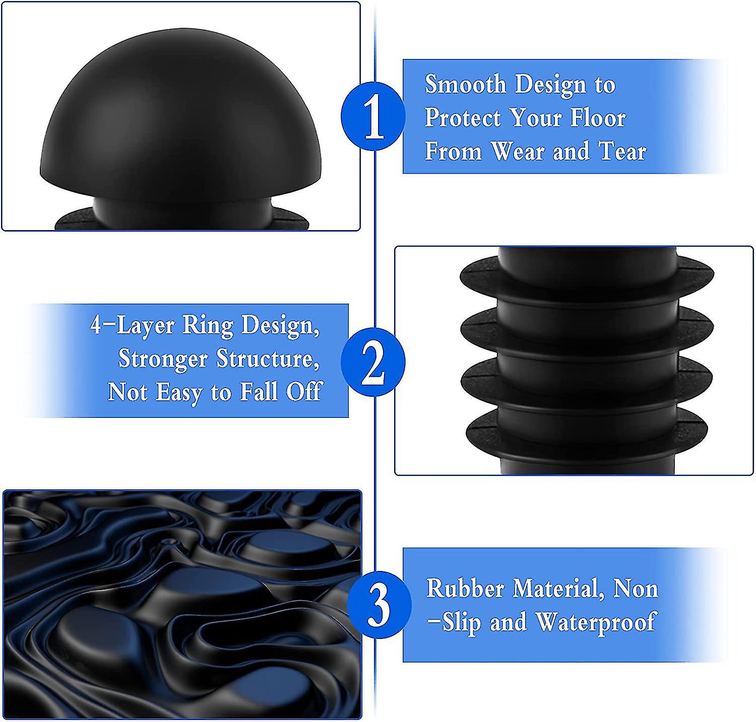 Chair Leg Cap 50 Pcs Round End Caps Chair Hose Cap Chair Leg Protection ...