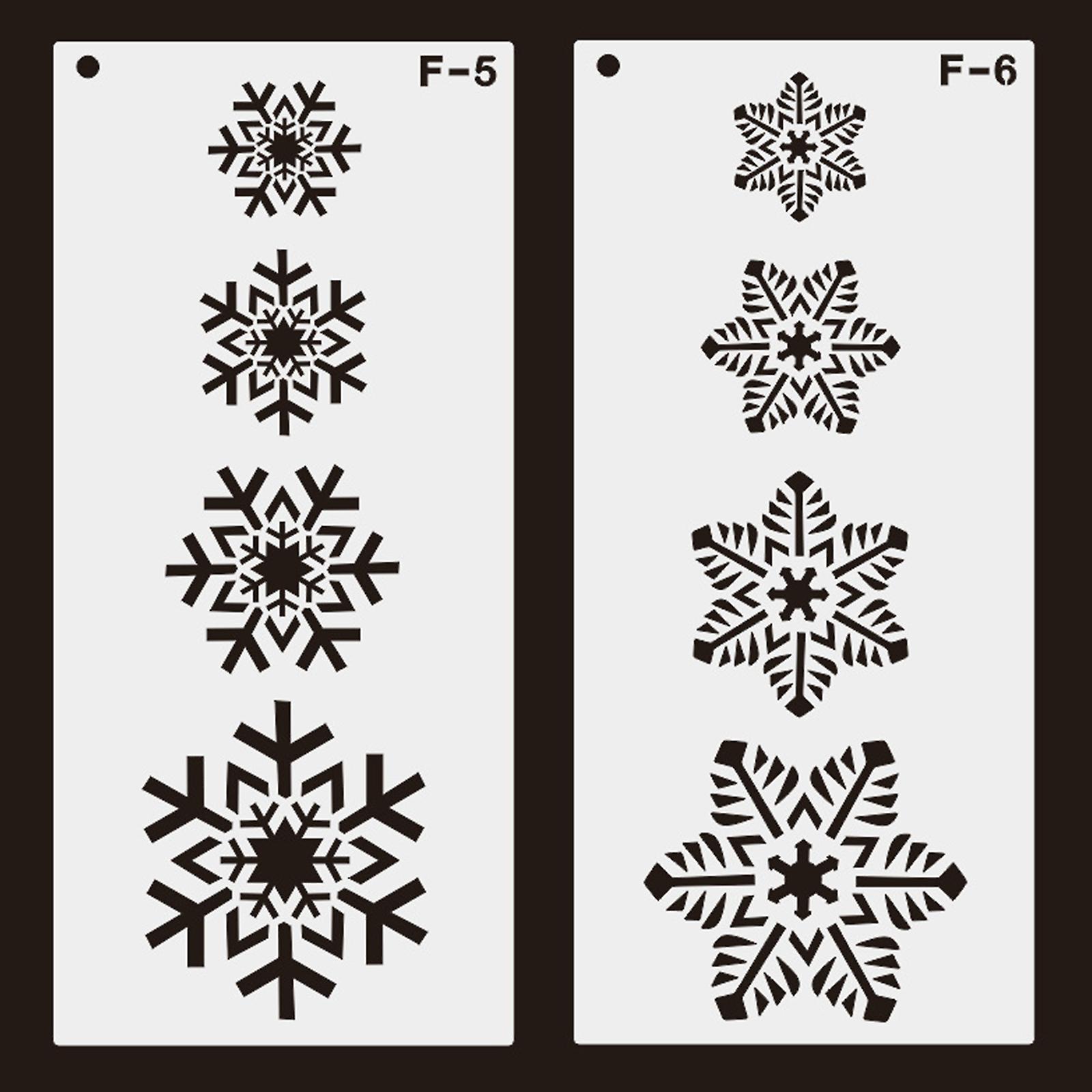 Plastic Footprint Snowflakes Stencil For Painting Wooden Window Wall ...