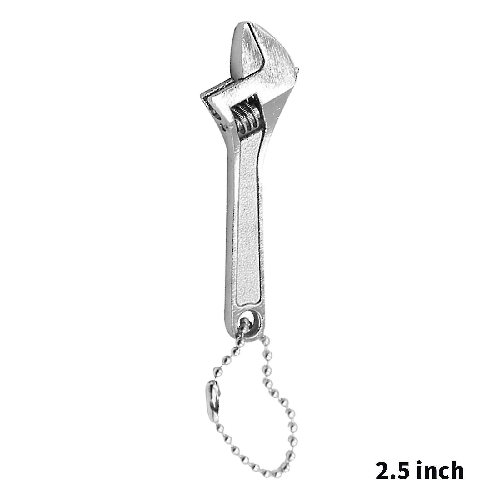 Mini Steel Wrench Open-end Wrench Keychain Adjustable 2.5-15 In Gifts X ...