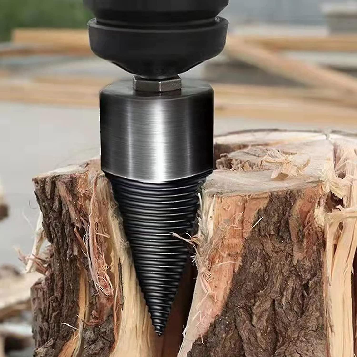 Log Splitter Screw Cone,Drilling Cone Log Splitter with 3 Drill Handles ...