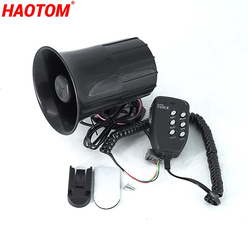 6-sound Loud Car Warning Alarm Police Fire Siren Air Bugle Pa Speaker ...