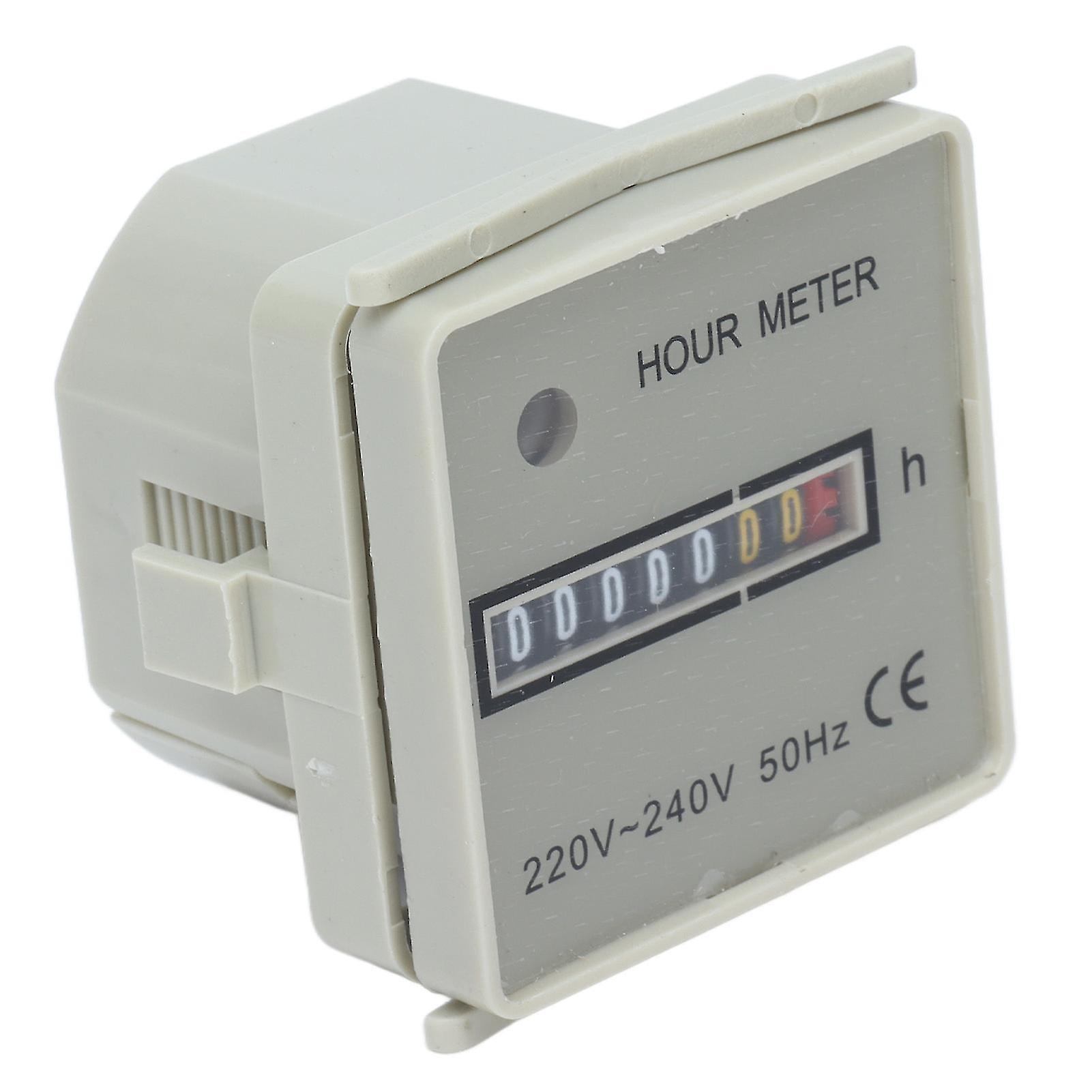 Hour Meter Mechanical Hour Counter Industrial Timer with Indicator HM‑2/UWZ48 220‑240V 0.3W ...