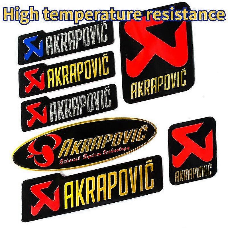 Motorcycle Exhaust Pipes Decal Sticker Aluminium 3d Heat-resistant ...