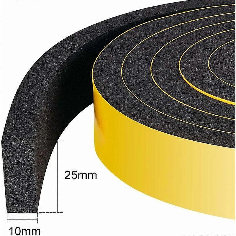 Soft Rubber Seal Strip Gasket Soundproofing Self-Adhesive Tape 25mm x ...