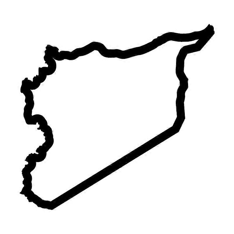 Ck22123 Vinyl Decal For Syria Country Outline Damascus Car Sticker ...
