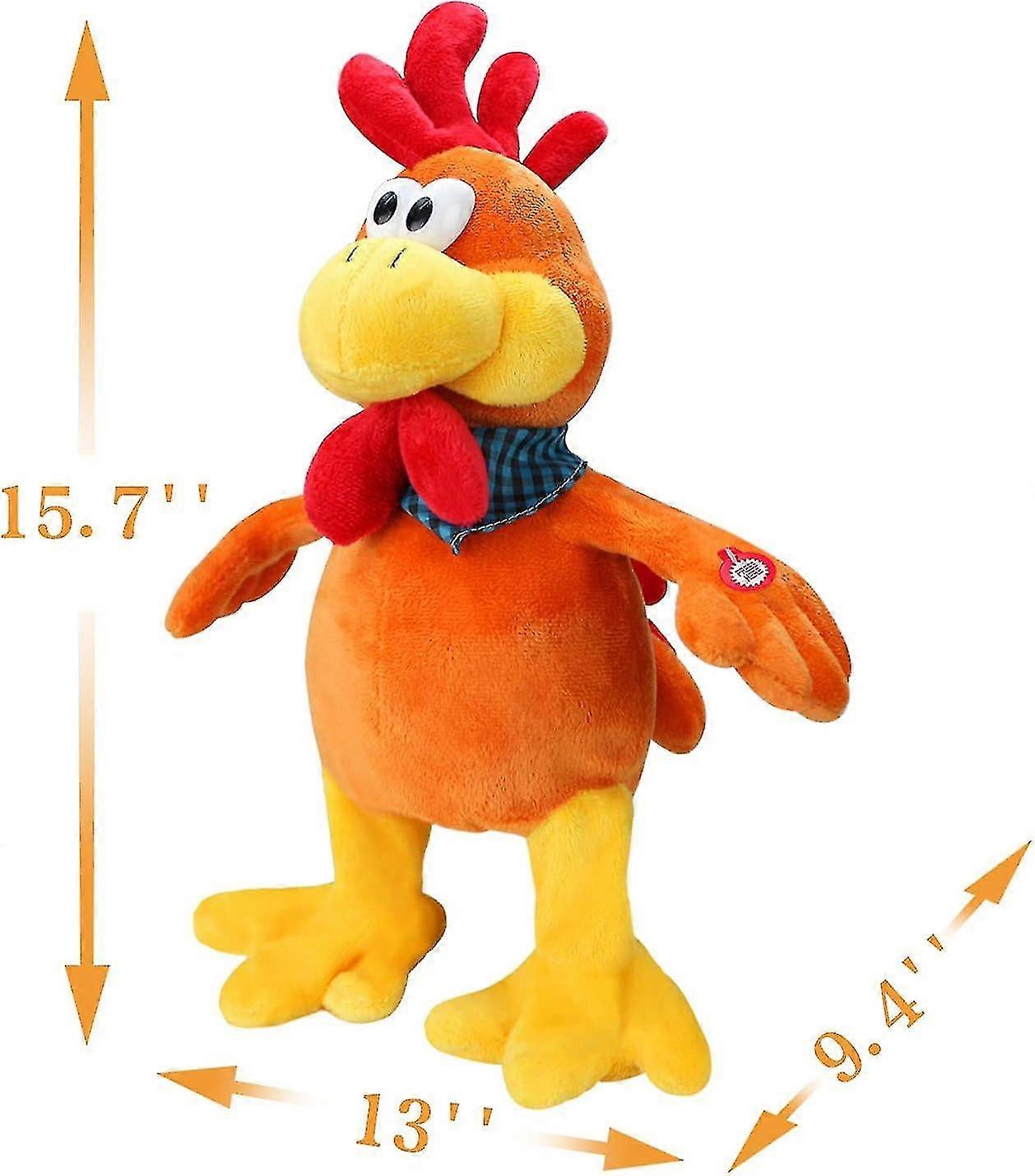 Musical Squawking Chicken Stuffed Animal Walking Singing Waving Rooster ...