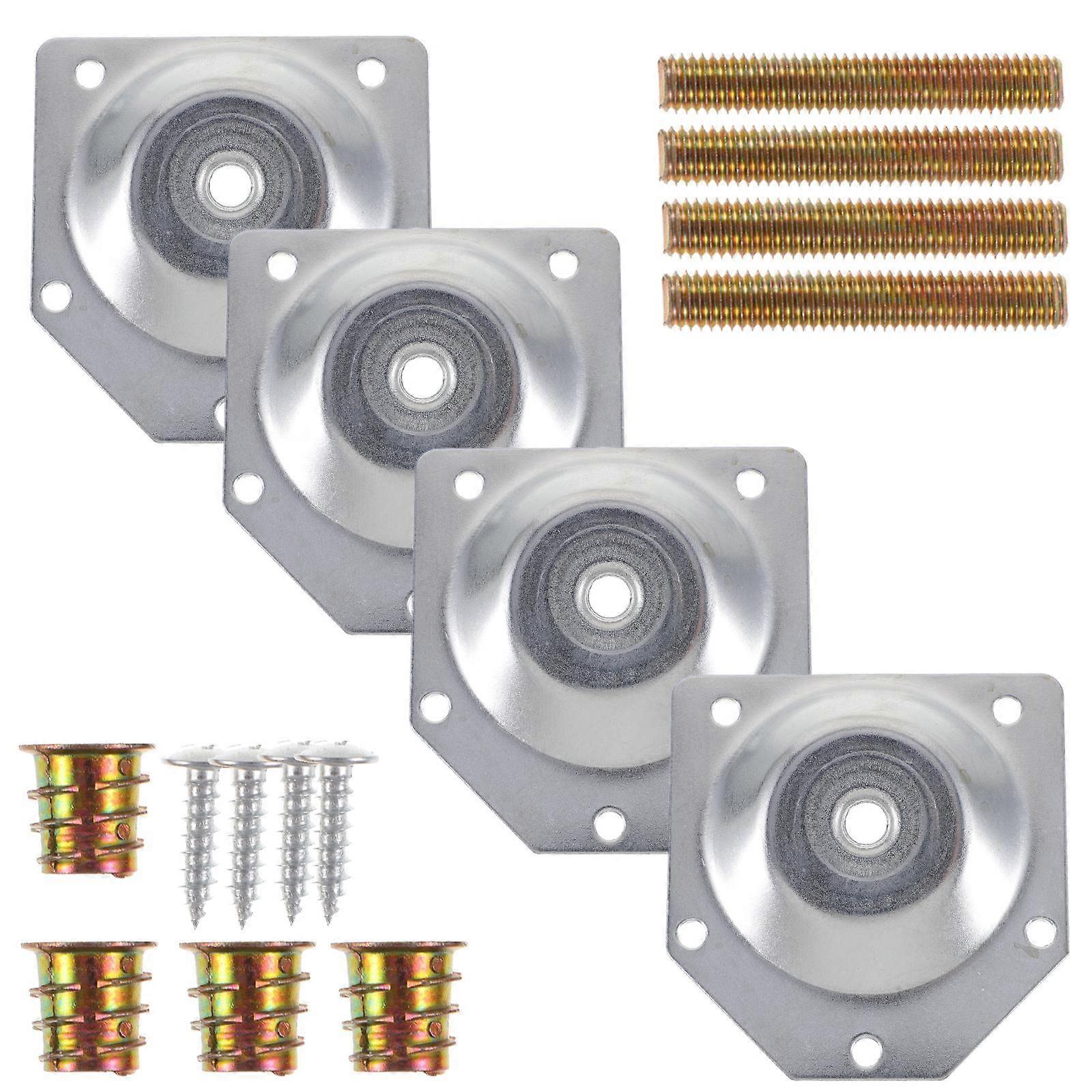 4pcs Angled Legs Fixing Plate Bracket Furniture Table Feet Set Screws ...