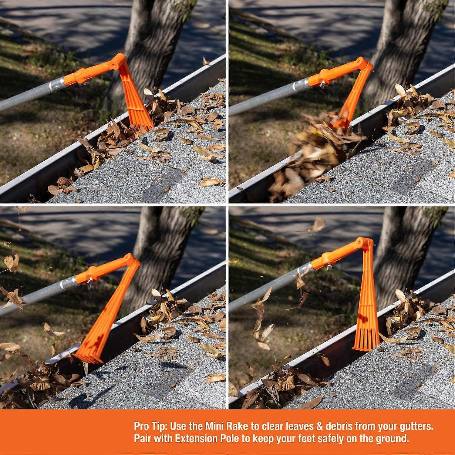 Plastic Gutter Cleaning Rake Roof Gutter Scoop Garden Leaf Remover Rain ...