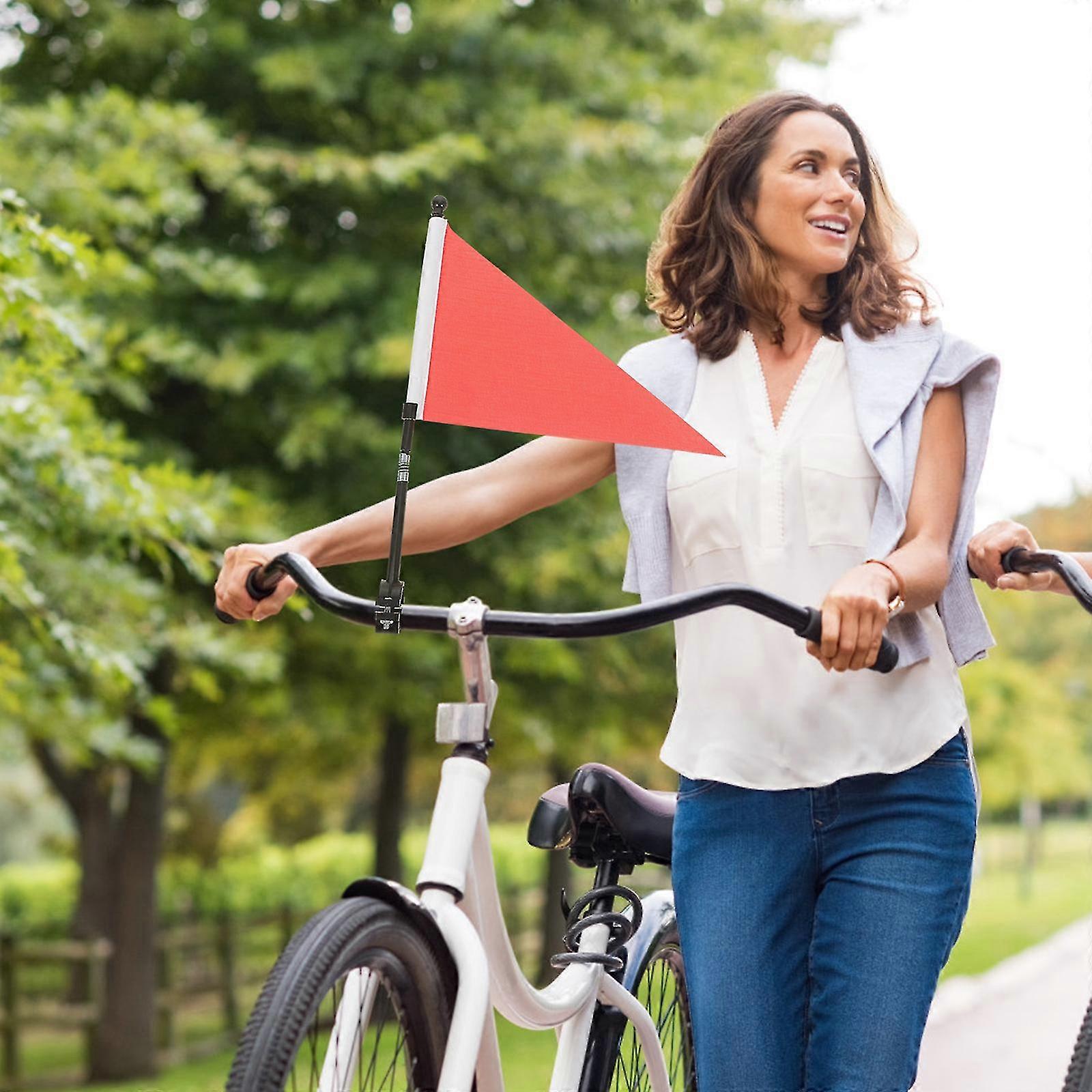 3 Sets Kids Tricycle Reflective Bike Flag Bike Flag Mount Bike Flag Pole Bike Safety Flag Pole ...