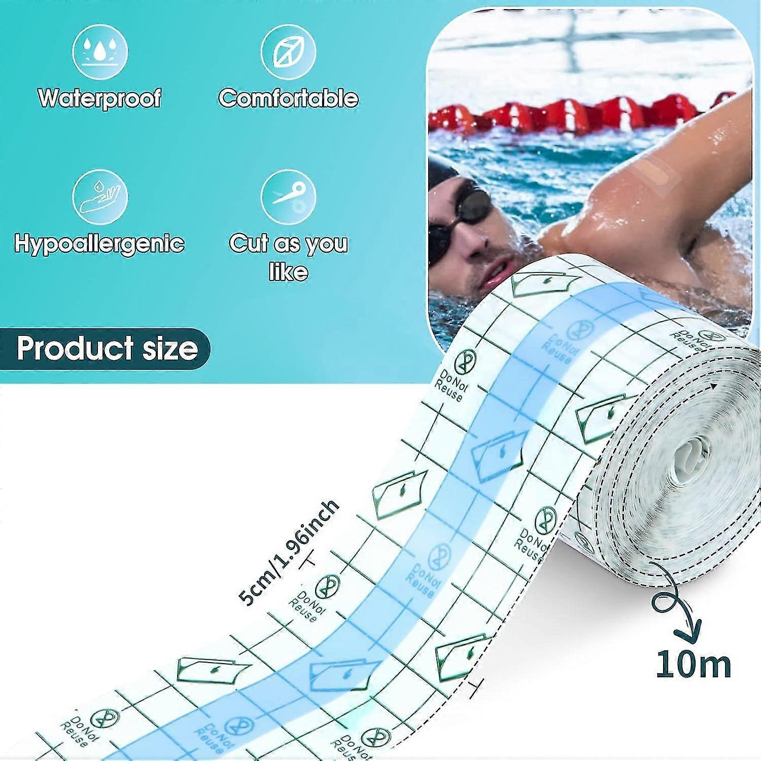 Waterproof Bandage Transparent Film, 10m Dressing Clear Shower ...