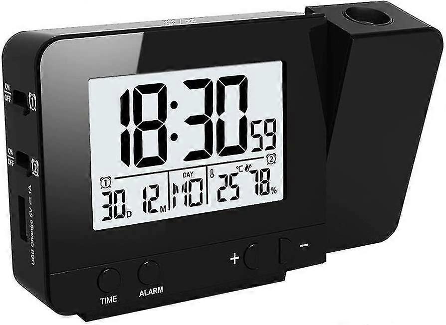 Projection alarm clock digital clock with time temperature projection(H ...