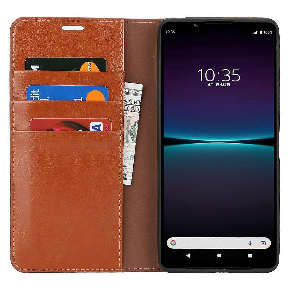 For Sony Xperia 1 VI Case Split Leather Wallet Card Slots Phone Cover ...