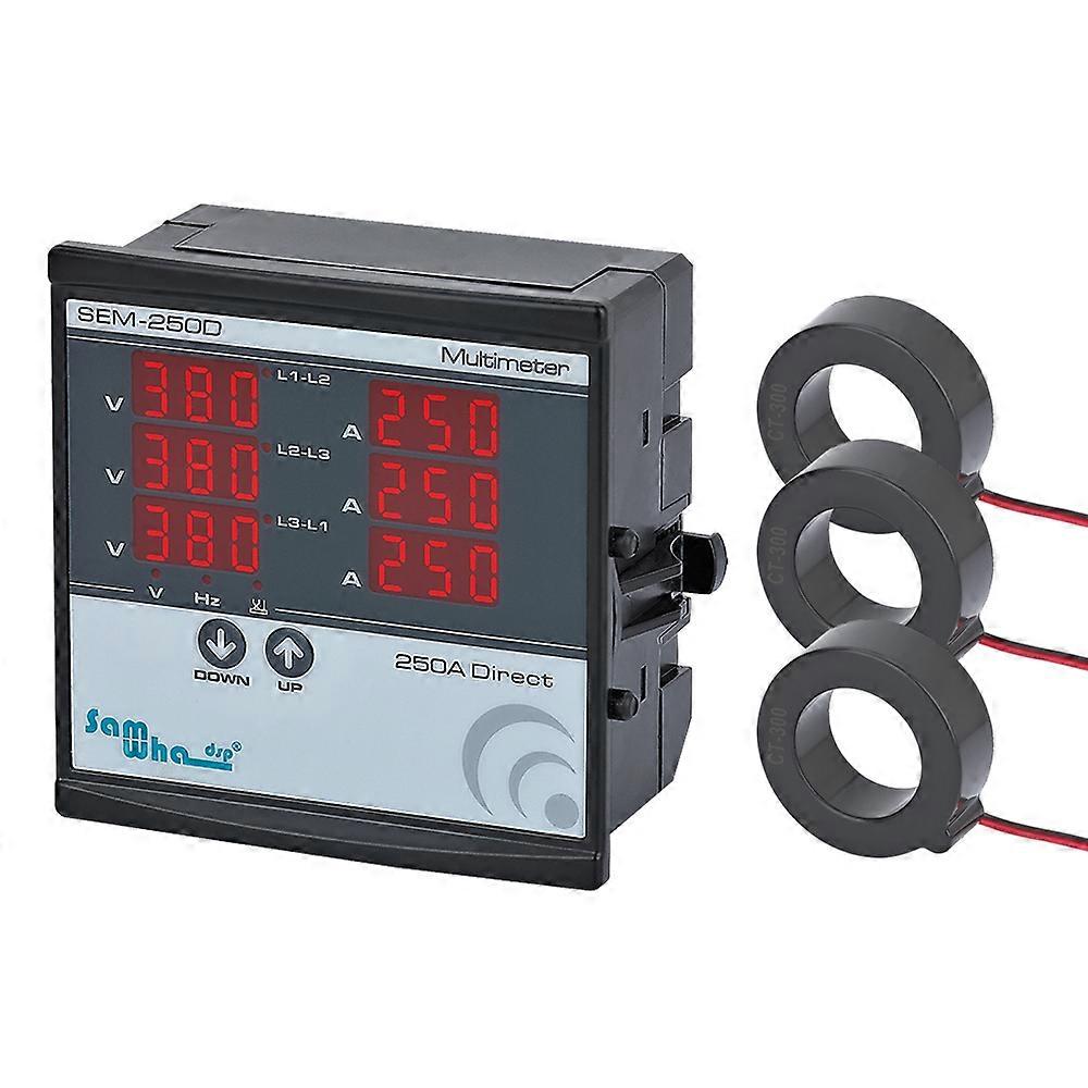 Samwha-Dsp SEM-XXD Digital Multimeter, Contains 3 C.T, Three Phase Volt(L-L),(L-N), Ampere ...