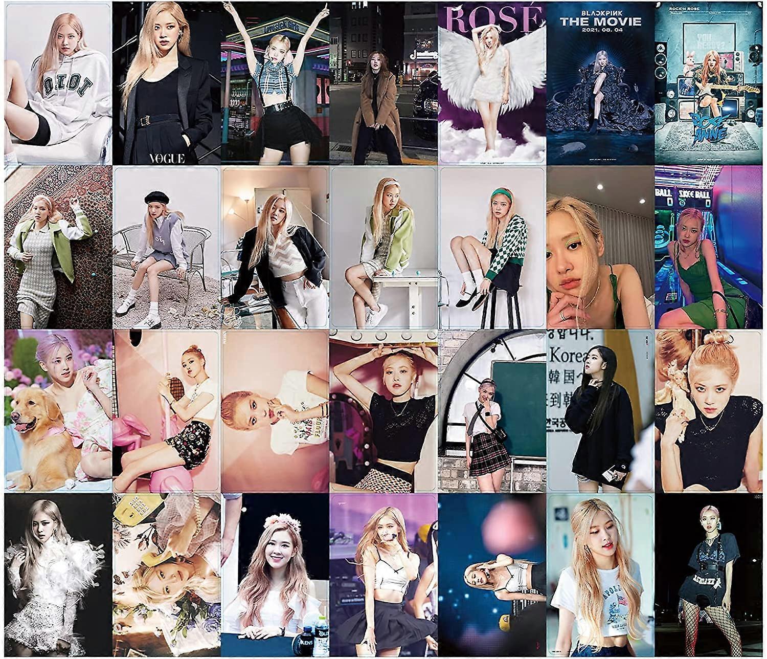 Kpop ROS Photocard Rosie Picture Card Set Photobook Polarioid Roses Photo Poster Gift for Blink ...