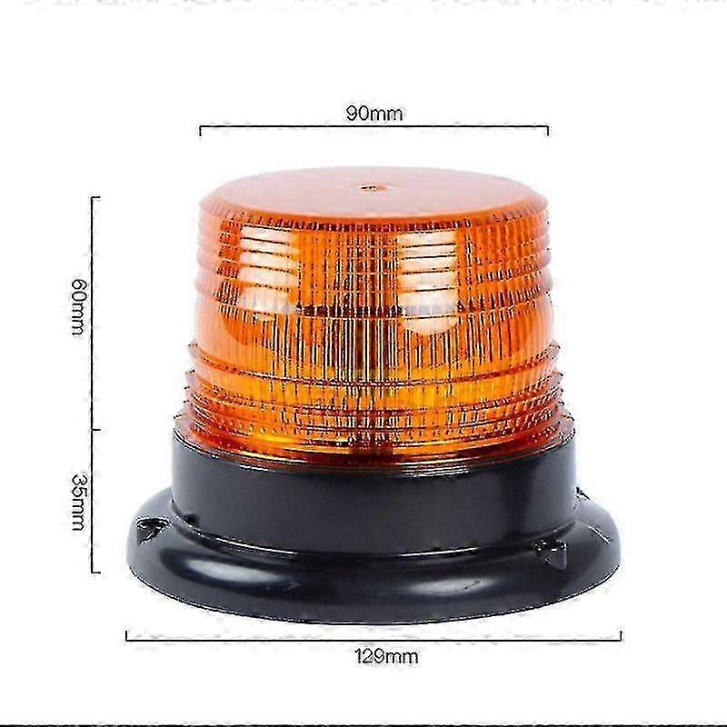 Orange Led Beacon, Vehicle Magnetic Flashing Warning Light With 12v-80v ...