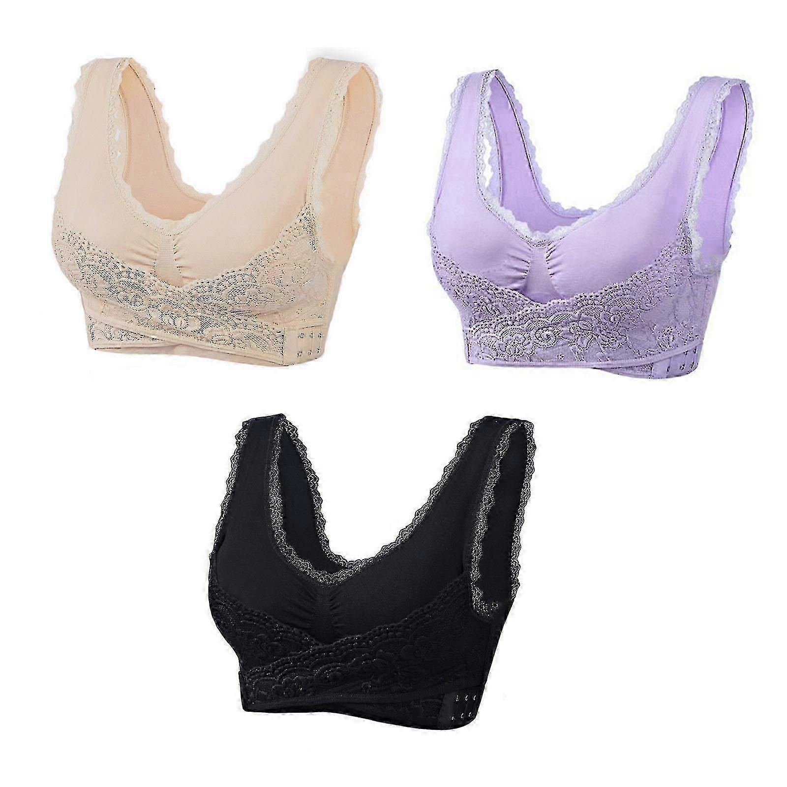 Comfy Corset Bra Front Cross Side Buckle Lace Bras Slim and Shape ...