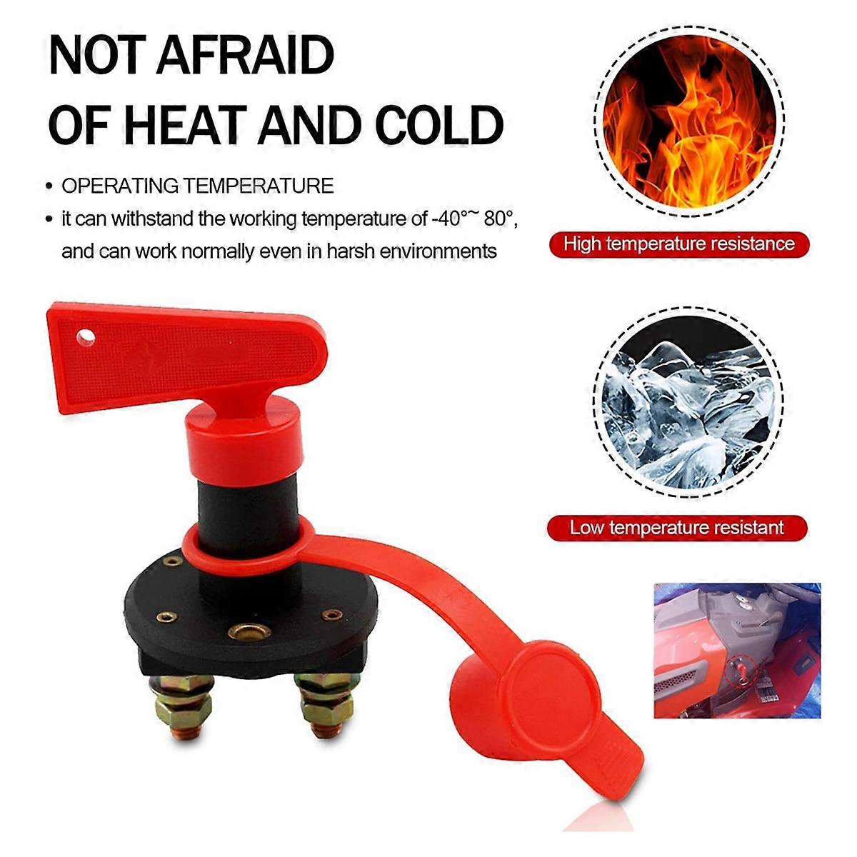 Car Power Disconnect Switch with 2PCS Keys,Knob-Type Vehicle Isolator ...