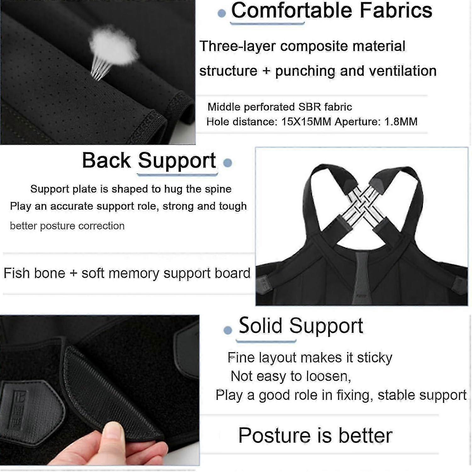 Adjustable Posture Corrector Back Brace for Women & Men - Lightweight ...