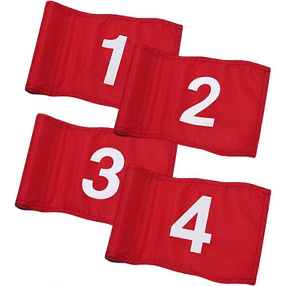 4Pcs Numbered Golfs Flags Target Golfing Flags Golfs Targeting Flags ...