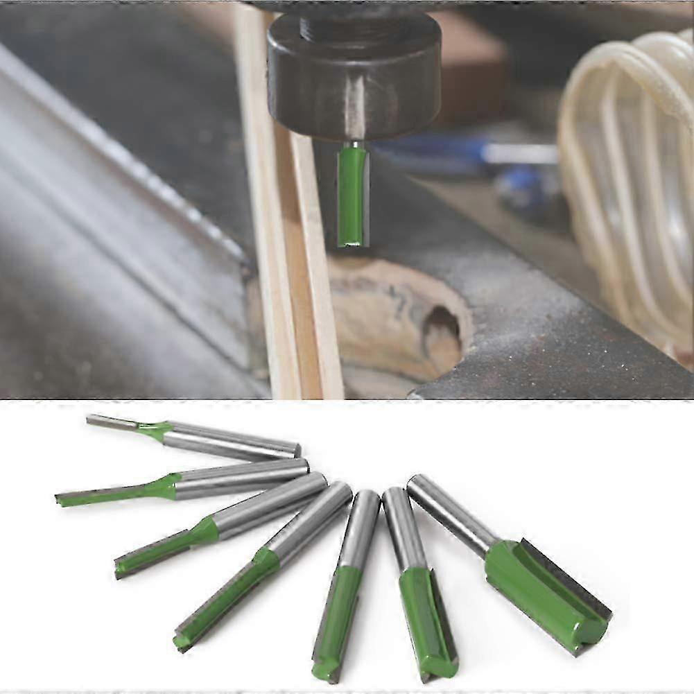 7pcs 6mm shank router straight cutter with carbide cutting edges ...