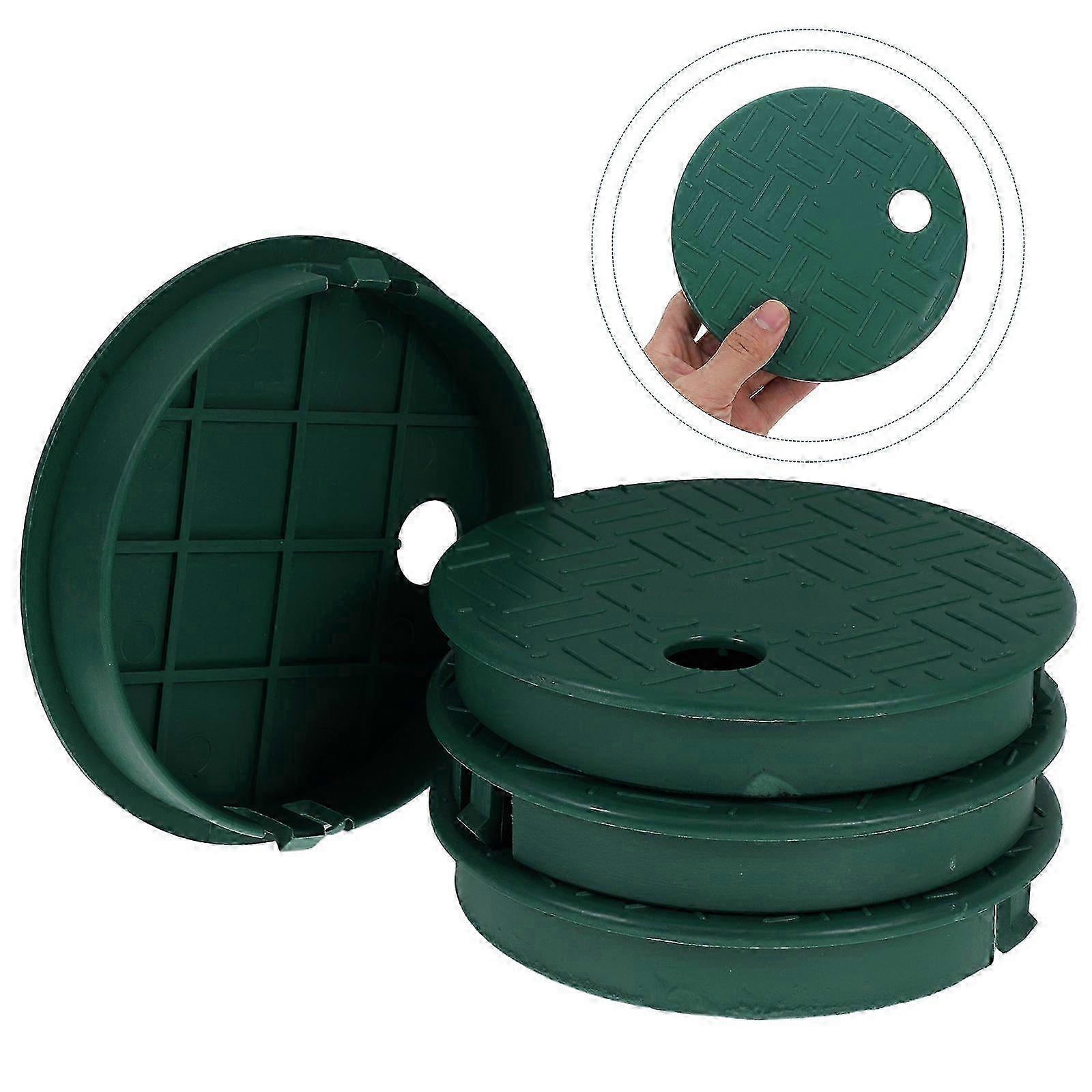 4pcs Durable Green Valve Box Cover Lid For Outdoor Sprinkler Systems ...