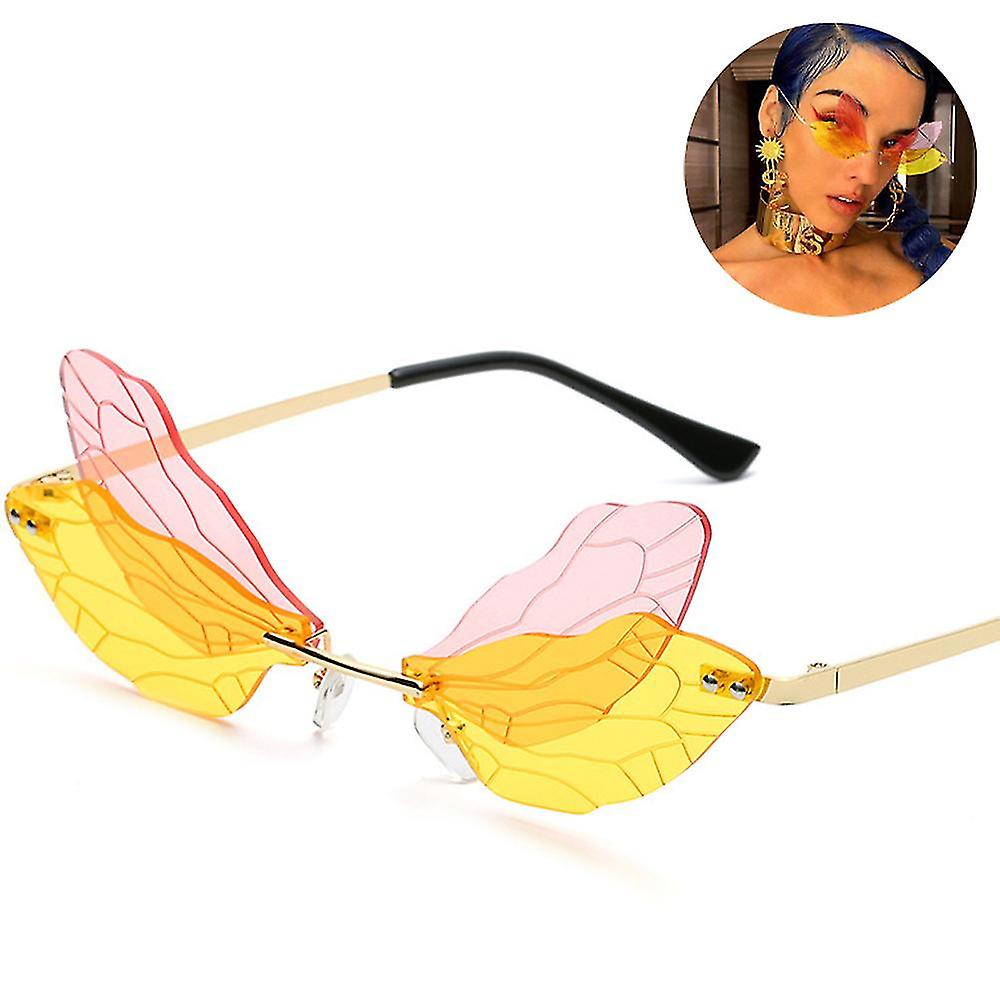Goggles Dragonfly Wing Shape Sunglasses For Women/men Irregular ...