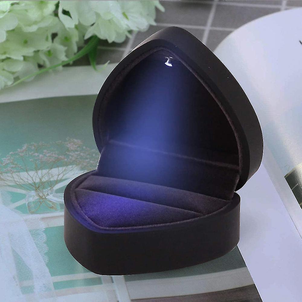 Led Jewelry Gift Box Case Elegant Velvet Necklace Pendant Box Bracelet ...