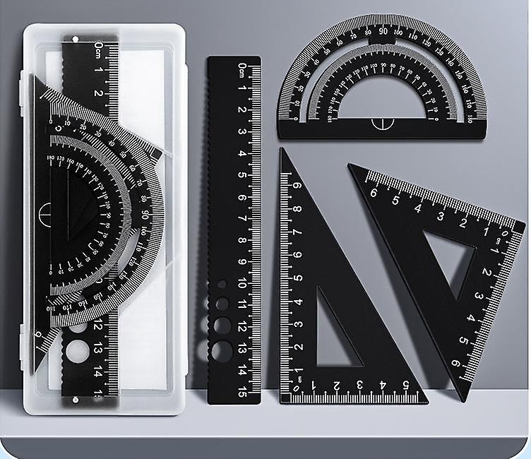Geometry Set Aluminum Alloy Ruler Set Geometry Compass Set Math Ruler ...