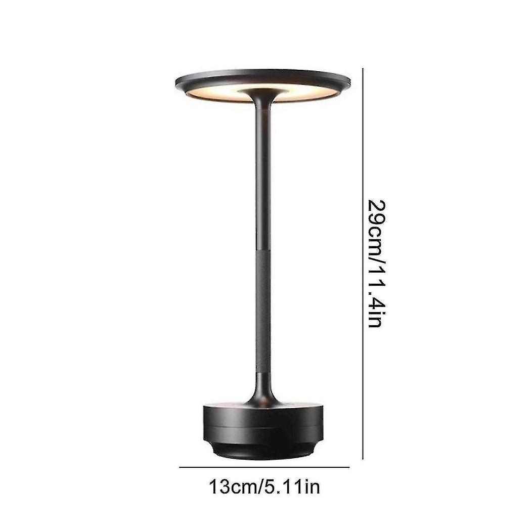 Cordless Table Lamp Dimmable Waterproof Metal Usb Rechargeable Table ...