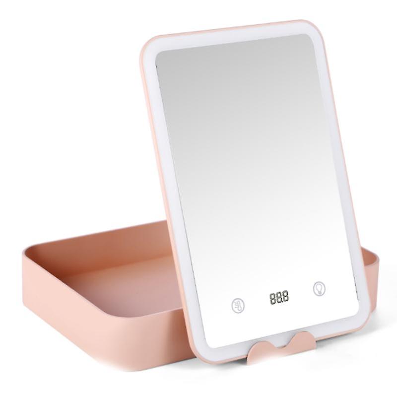 Makeup Storage Box Flat Storage Vanity Mirror Storage Box Smart Led ...