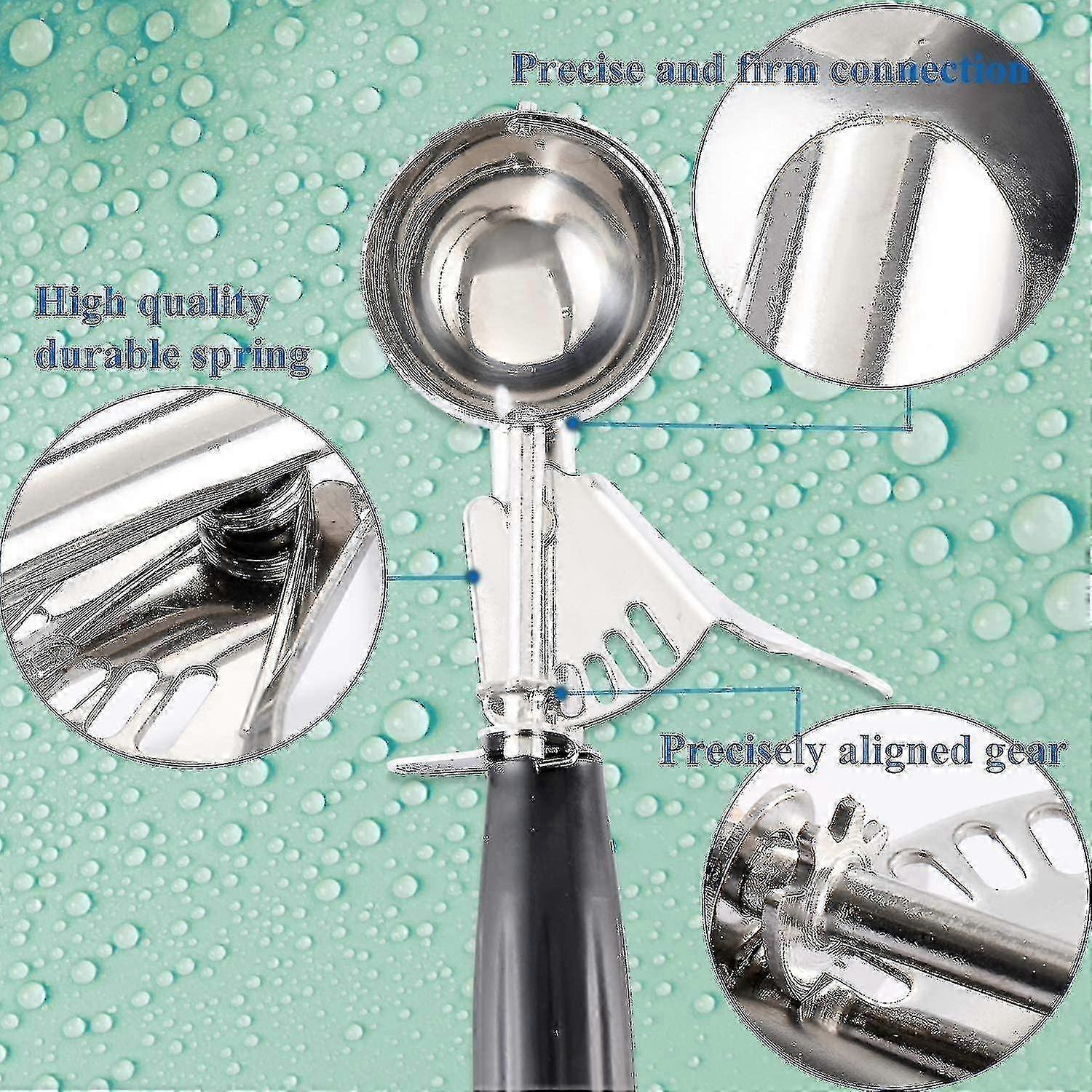 Cookie Scoop,ice Cream Scoop,cookie Dough Scoop With Trigger Lever And Comfort Grip Handle ...