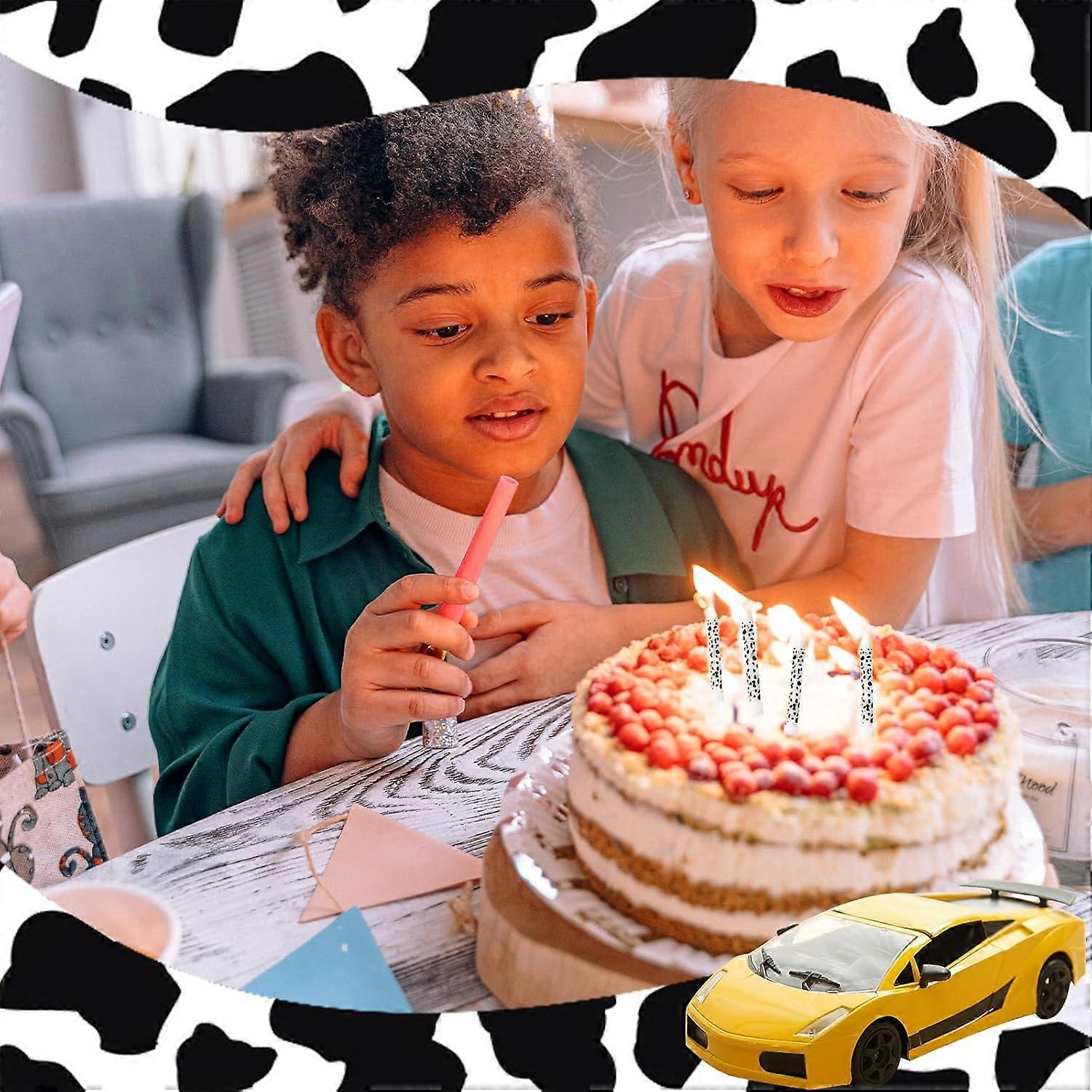 12pcs Cow Candles, Cow Print Cake Topper Birthday Party Candles Cake ...