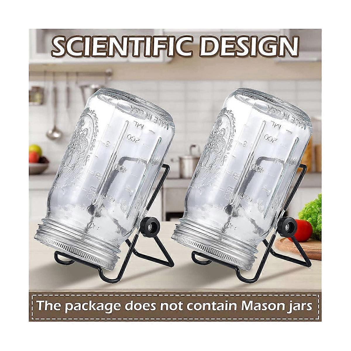 8 Sets Sprouting Jar Kit Includes Sprouting Lids and Sprouting Stands ...