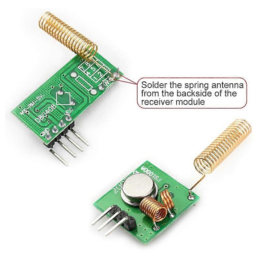 Set of 3 433 MHz Radio Transmitter and Receiver Module + 433 MHz ...