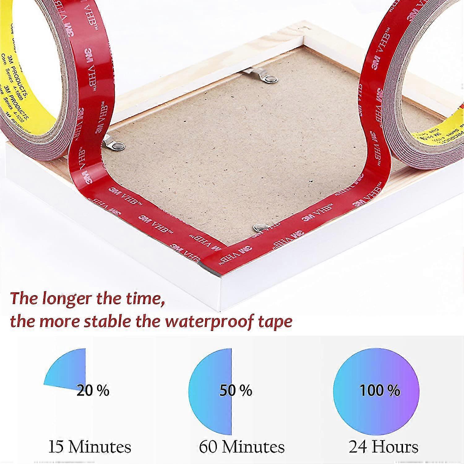 2pcs 3m Vhb Extra Strong Double Sided Adhesive Tape 3m X 5mm Black ...