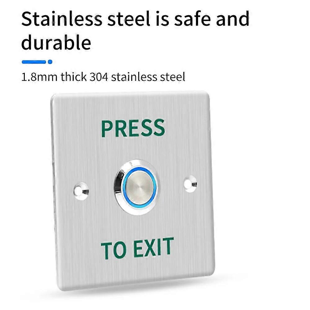 Waterproof Door Push Exit Button Gate Release Switch Opener COM NC NO LED Backlight For Door ...