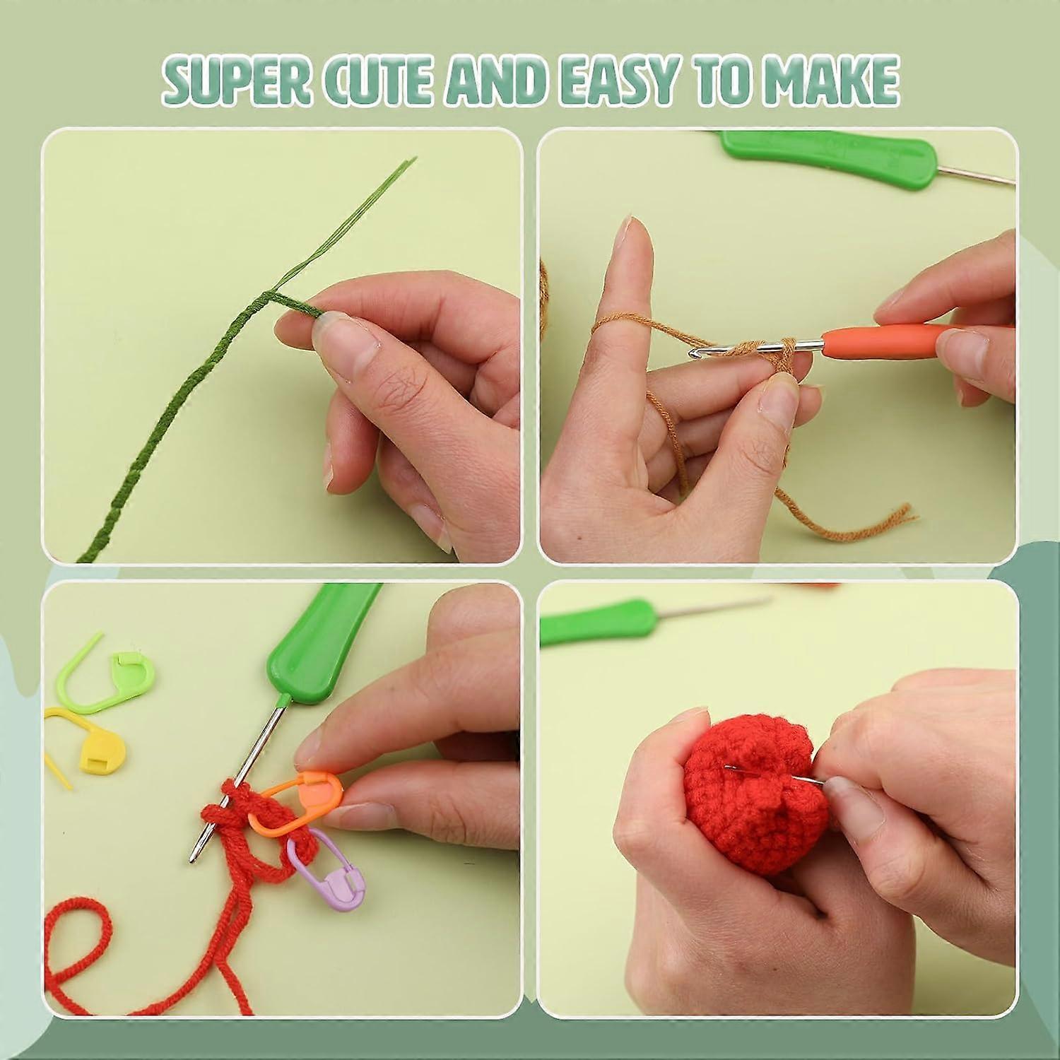 Crochet Kit for Beginners, Crochet Starter Kit with Tutorials and Yarns ...