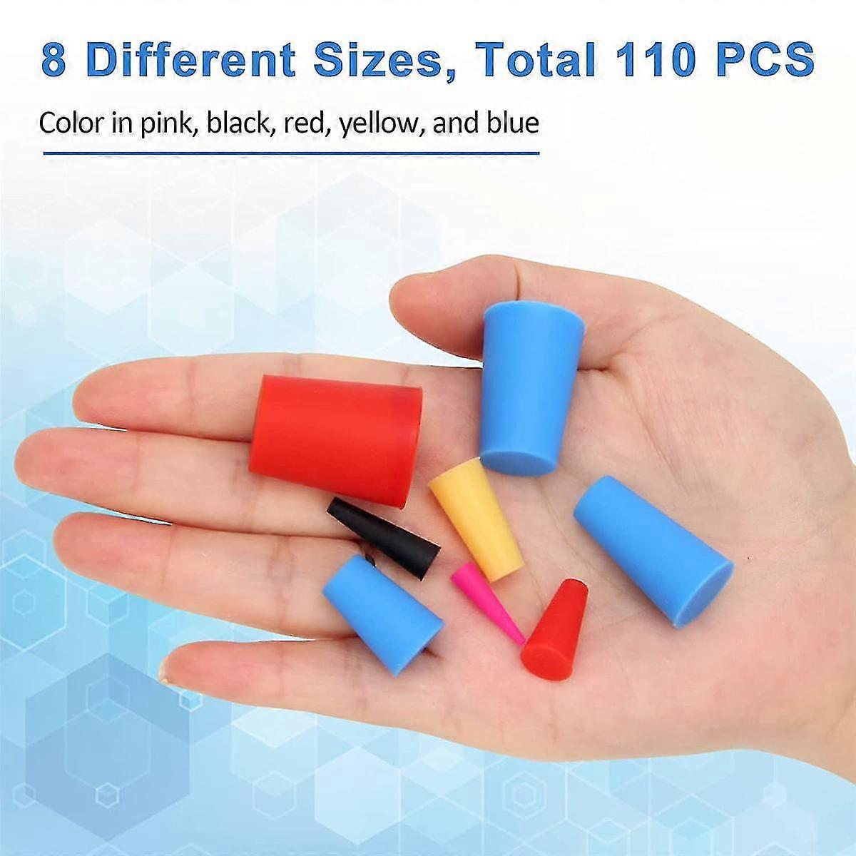 110pcs Silicone Rubber Tapered Plug, High-temperature Resistant Rubber ...