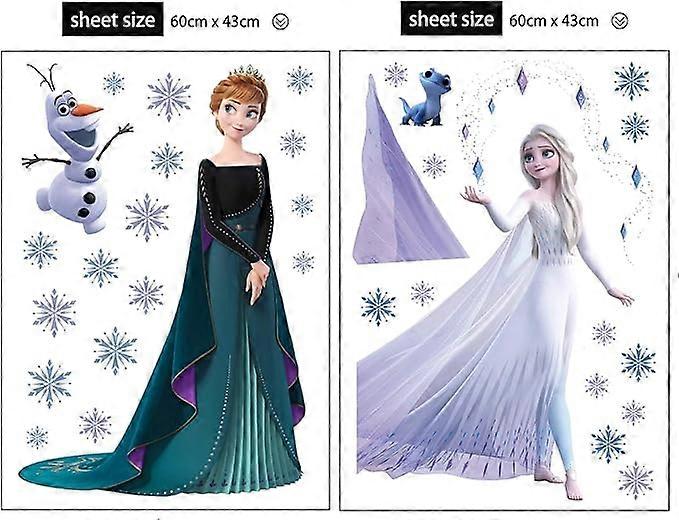 XXL Frozen Disney Frozen Wall Stickers Removable Living Room Elsa Wall ...
