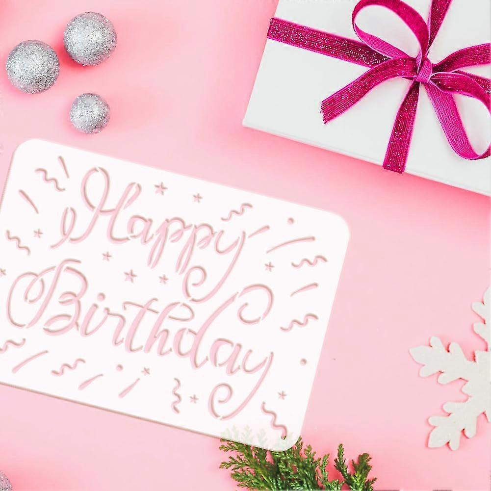 Happy Birthday Script Stencil 8.3x11.7inch Birthday Sign Words Stencils ...
