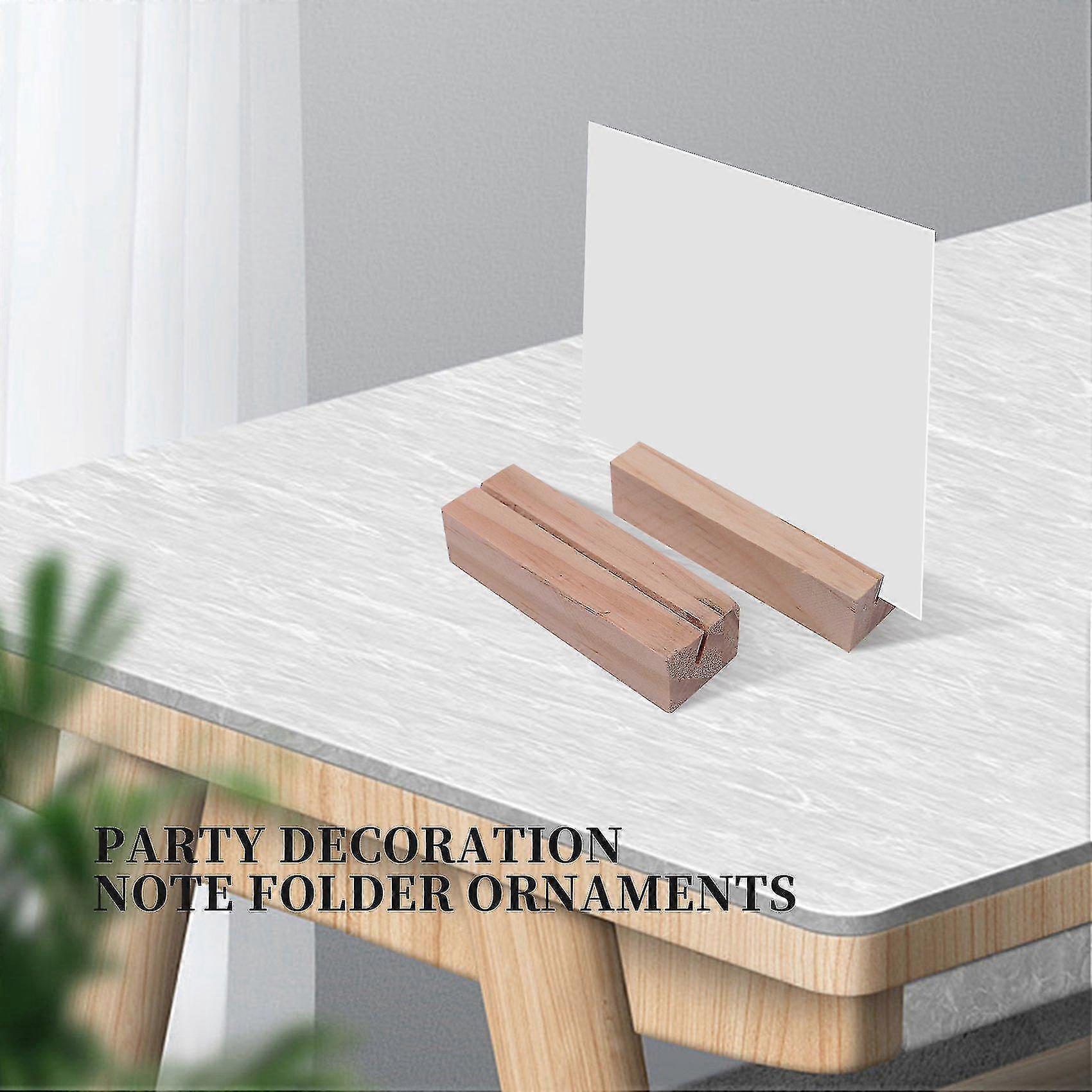 20 Pieces Wood Place Card Holders, Wooden Table Number Holder Memo ...