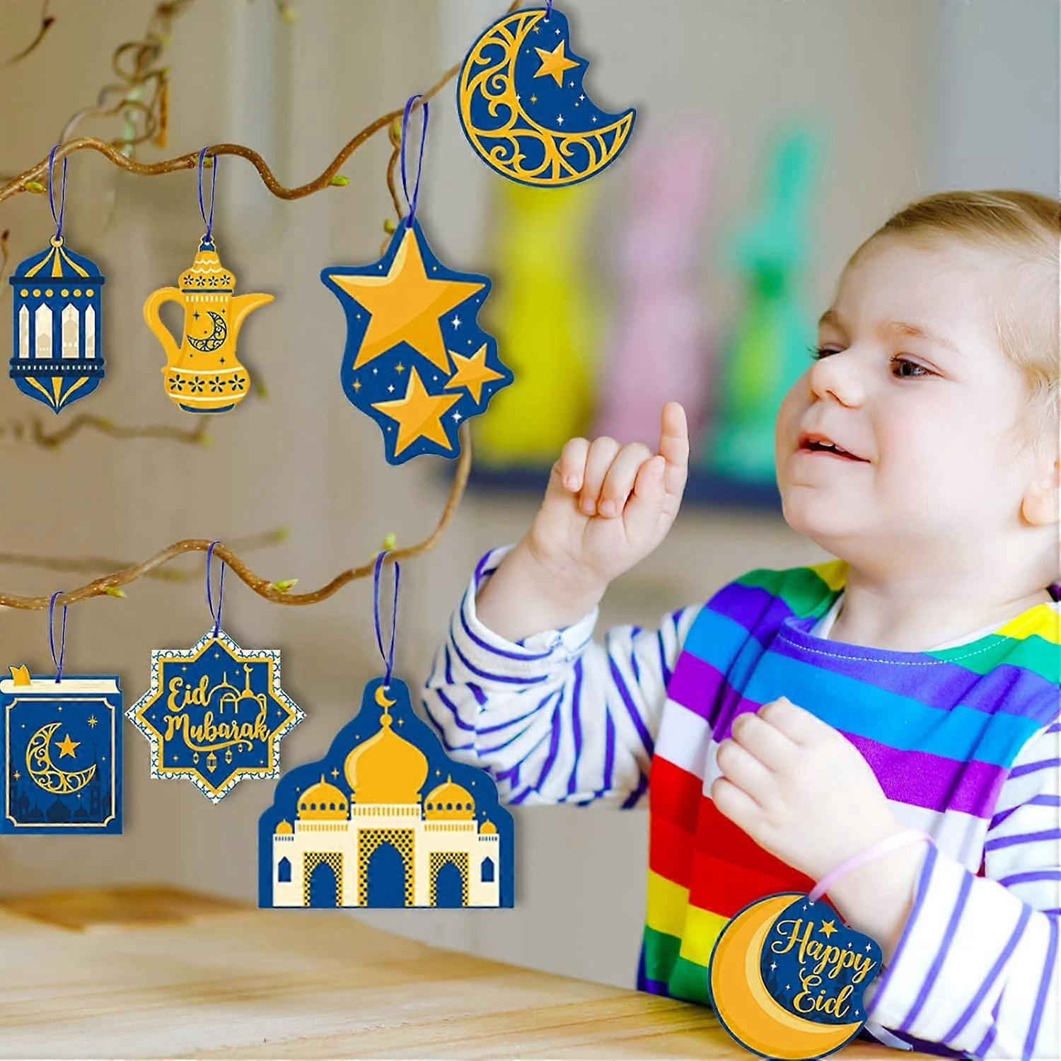 30pcs Eid Mubarak Hanging Decorations Ramadan Ornaments, Happy Eid ...