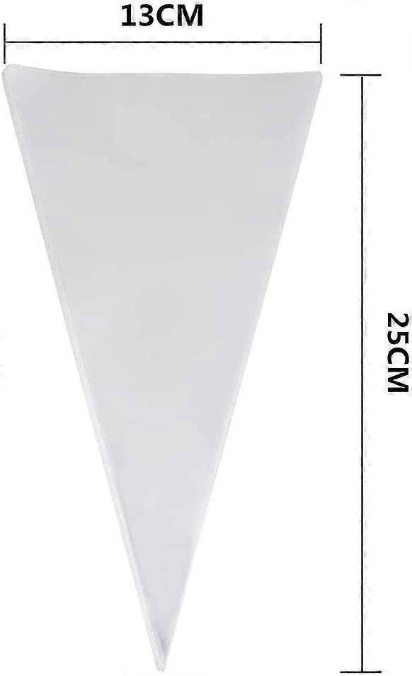 100 Pieces (5x10 Inch) Clear Cone Shaped Treat Bags Cellophane Triangle ...