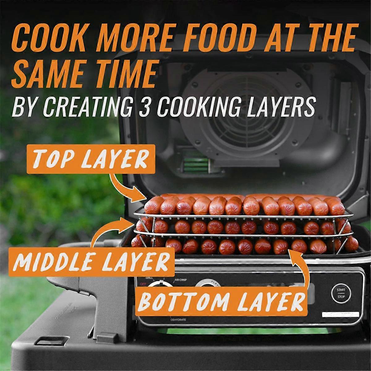 Stainless Steel Rack Set for Ninja Woodfire Outdoor Grill and Smoker ...