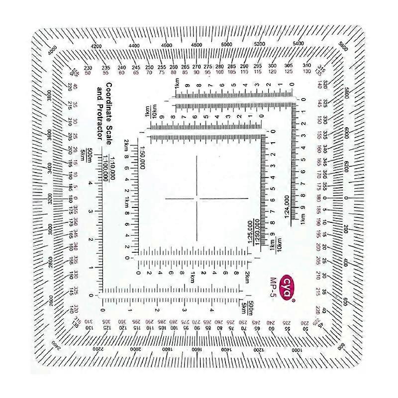 Topographic Flexible Map Scale & Protractors Military UTM/MGRS Reader ...