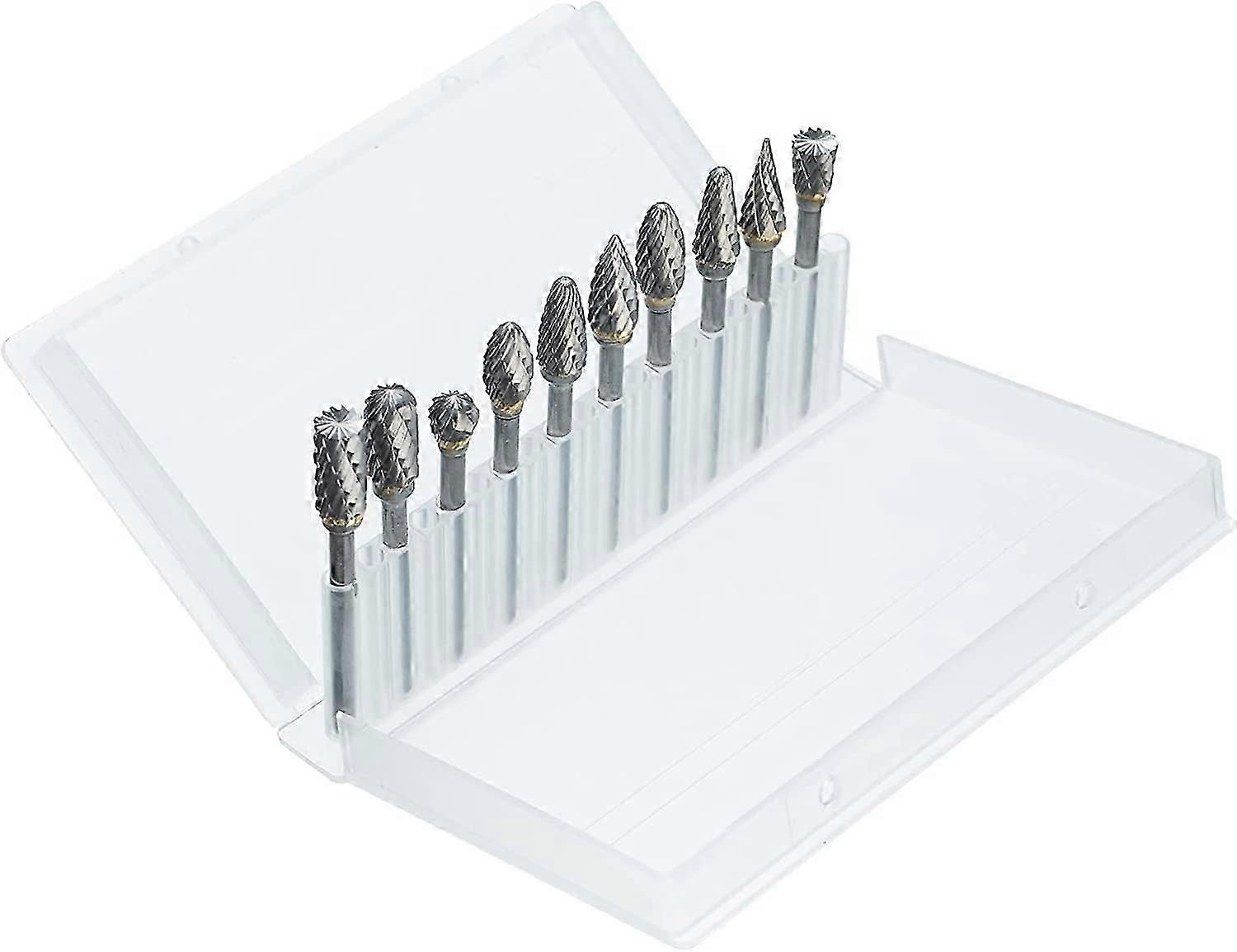 Rotary Burr Set for Dremel, 10 PCS Double Cut Carbide Carving Bits Set ...