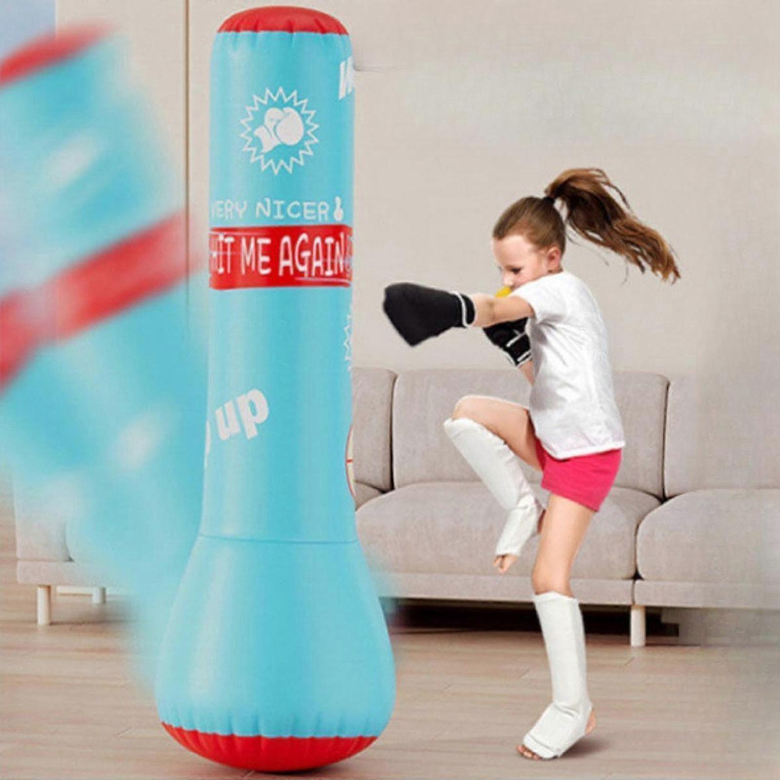 Kids Punching Bag Inflatable Punching Toy Heavy Bag for Boy Girl Boxing ...