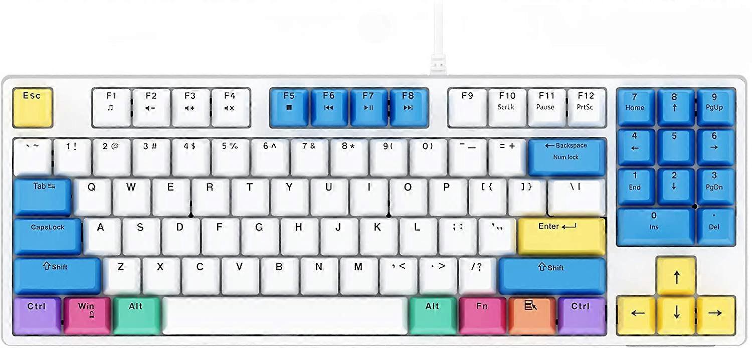 N-key Rollover Mechanical Keyboard, 87 Key Wired with Red Switch ...