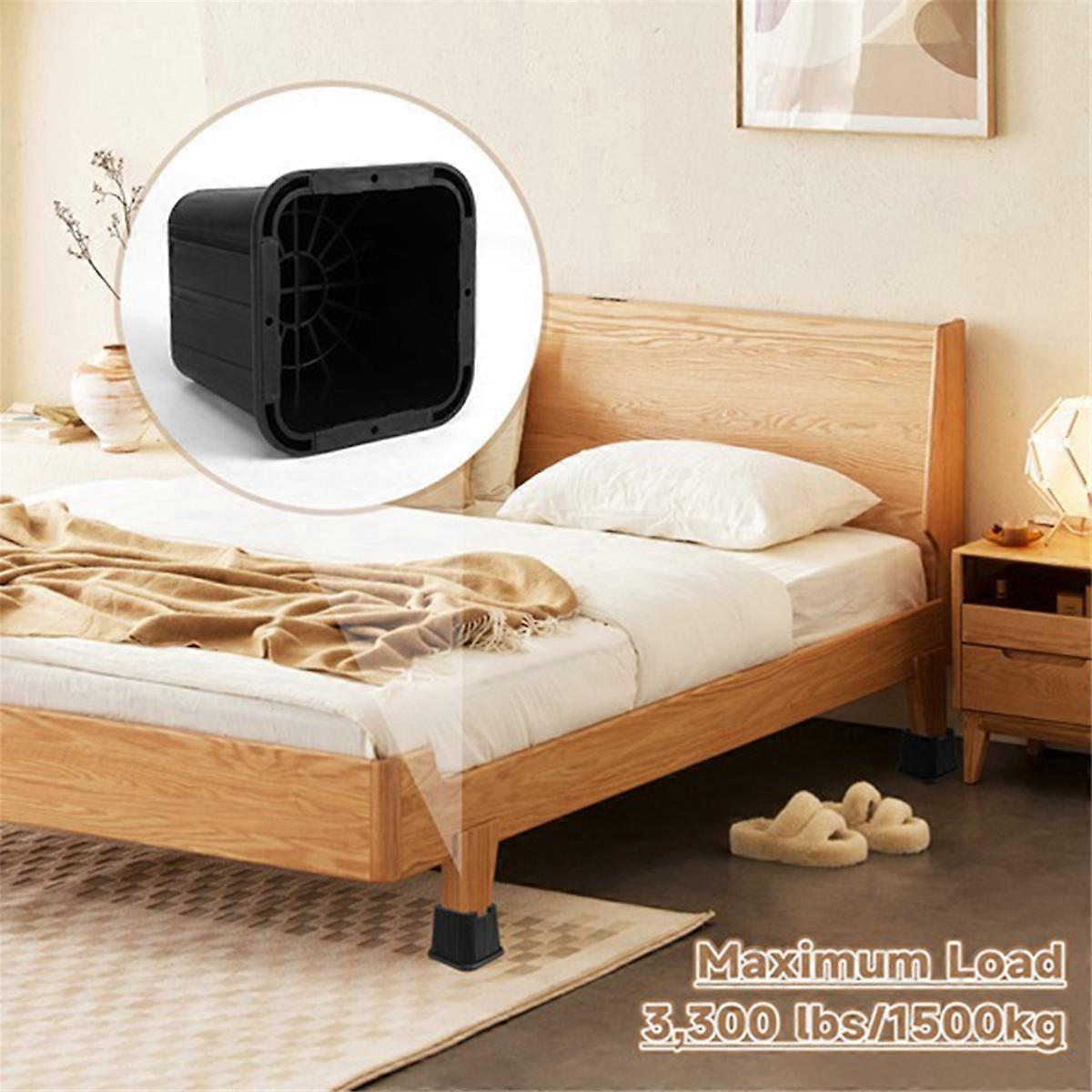 Bed Risers Heavy Duty, Adjustable Furniture Risers for Bed, Sofa, Table ...